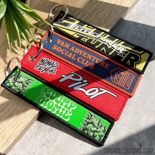 Double-Sided Custom Woven Keychains – Personalized Keychains for Branding & Gifts – 3D SHOE CHARMS