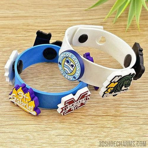 PVC Wristbands with 3D Custom Charms – Fully Customizable and Durable ...